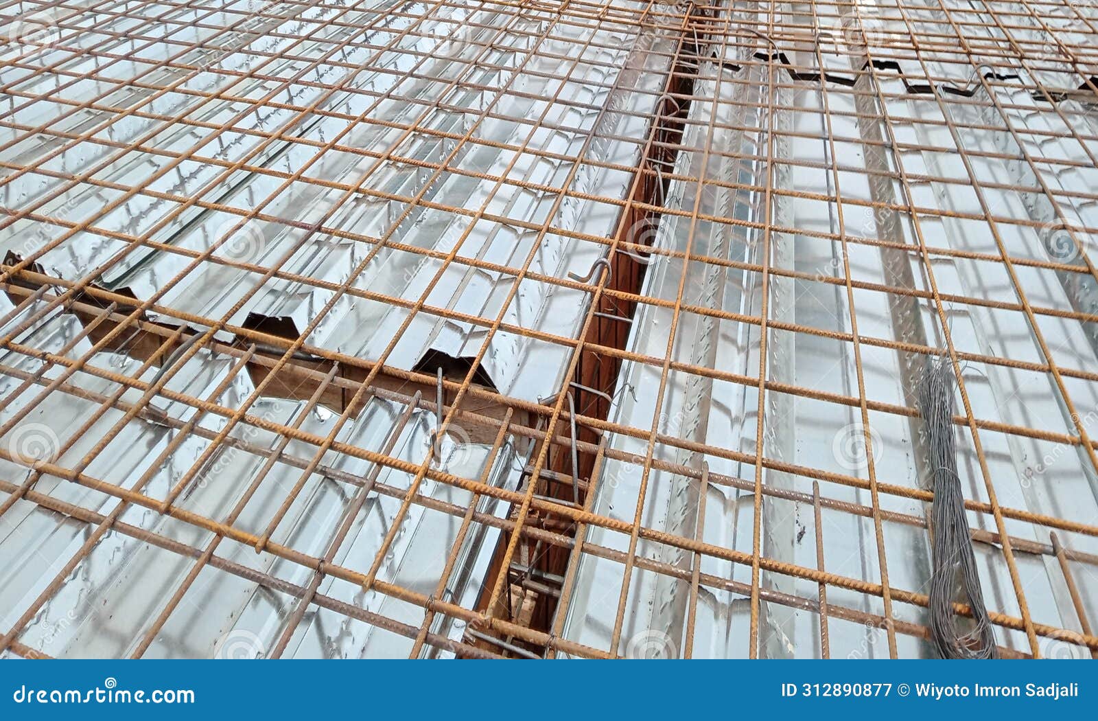 Installation of Reinforcing Steel Construction #01 Stock Image - Image ...