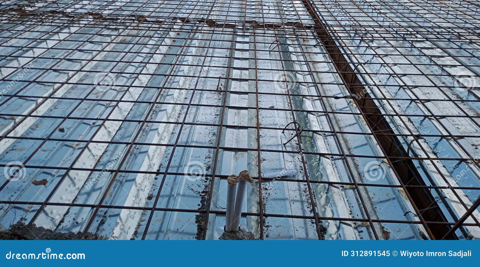 Installation of Reinforcing Steel Construction #02 Stock Image - Image ...