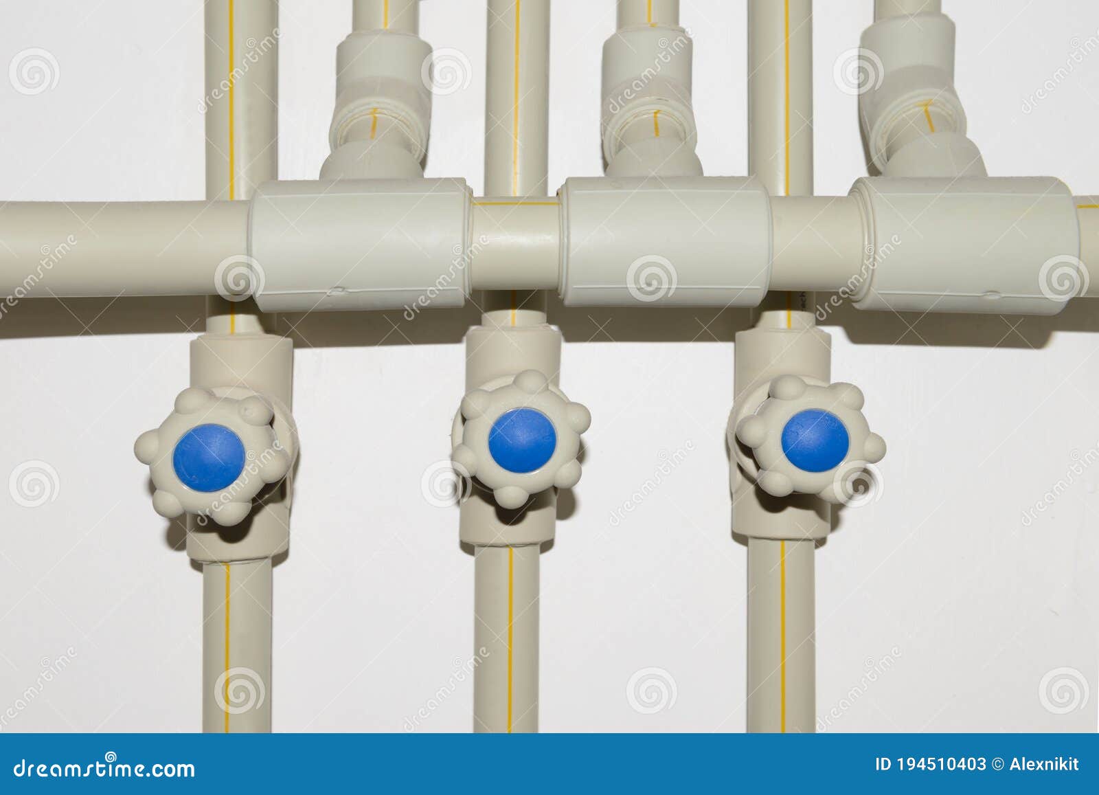 Installation of Several Polypropylene Pipes Stock Image - Image of tube ...