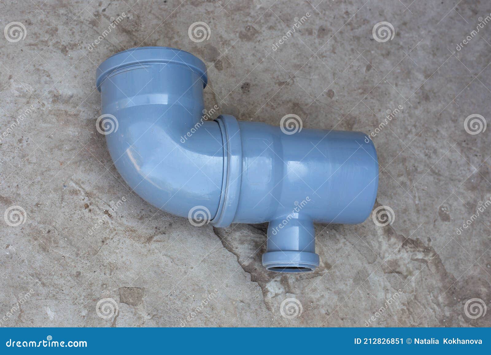 Installation of a Sewer Pipe. Connection of Plastic Pipe Construction ...