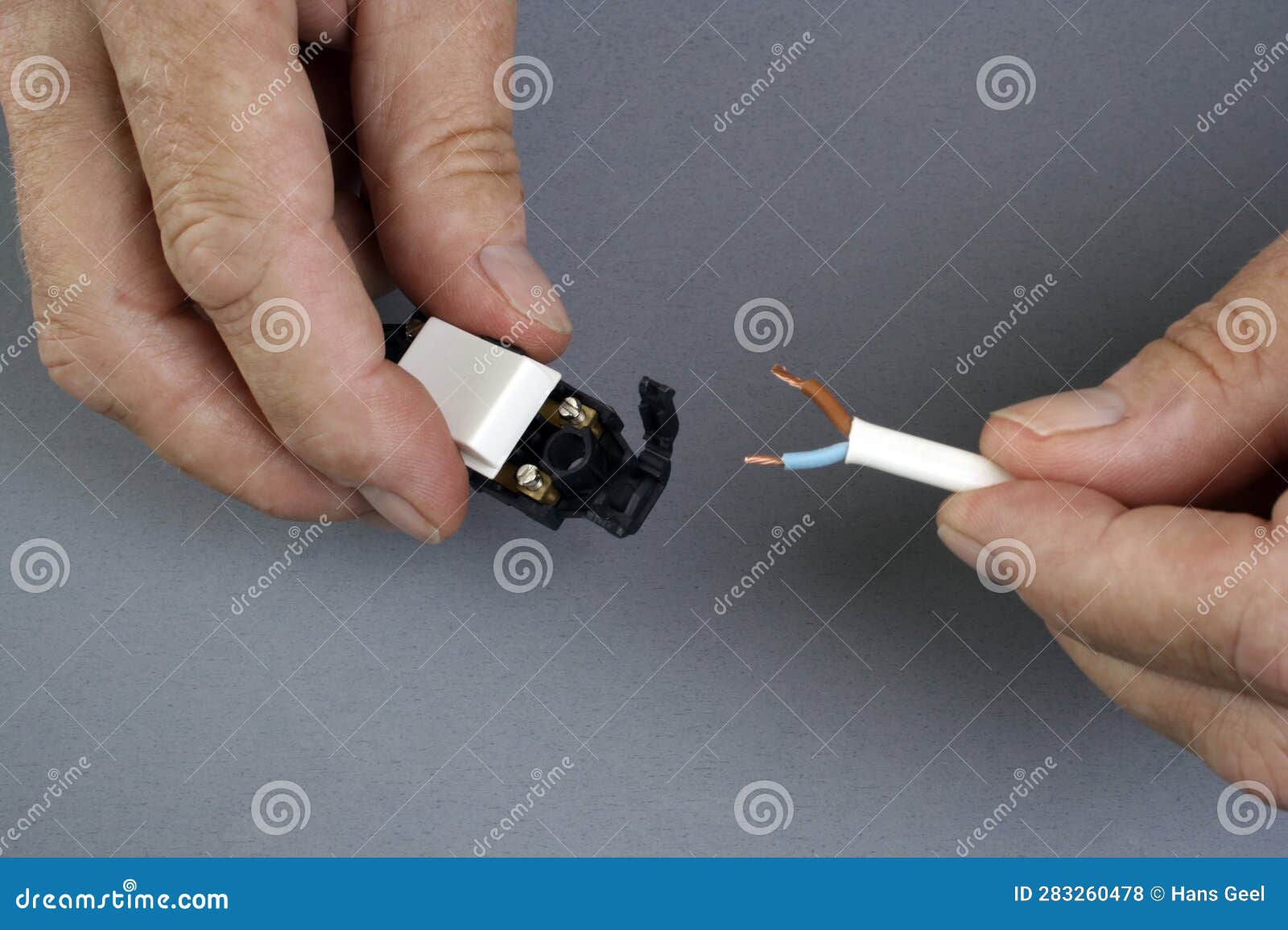 Installation of the Socket in the Mounting Box Stock Photo - Image of ...