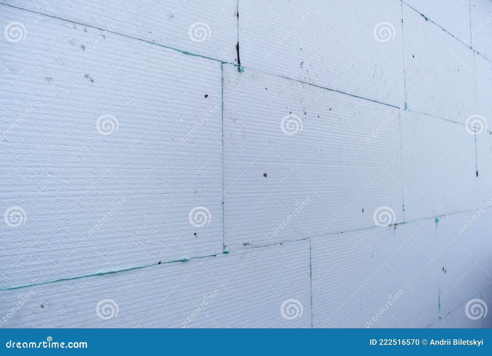 Installation of Styrofoam Insulation Sheets on House Facade Wall for ...