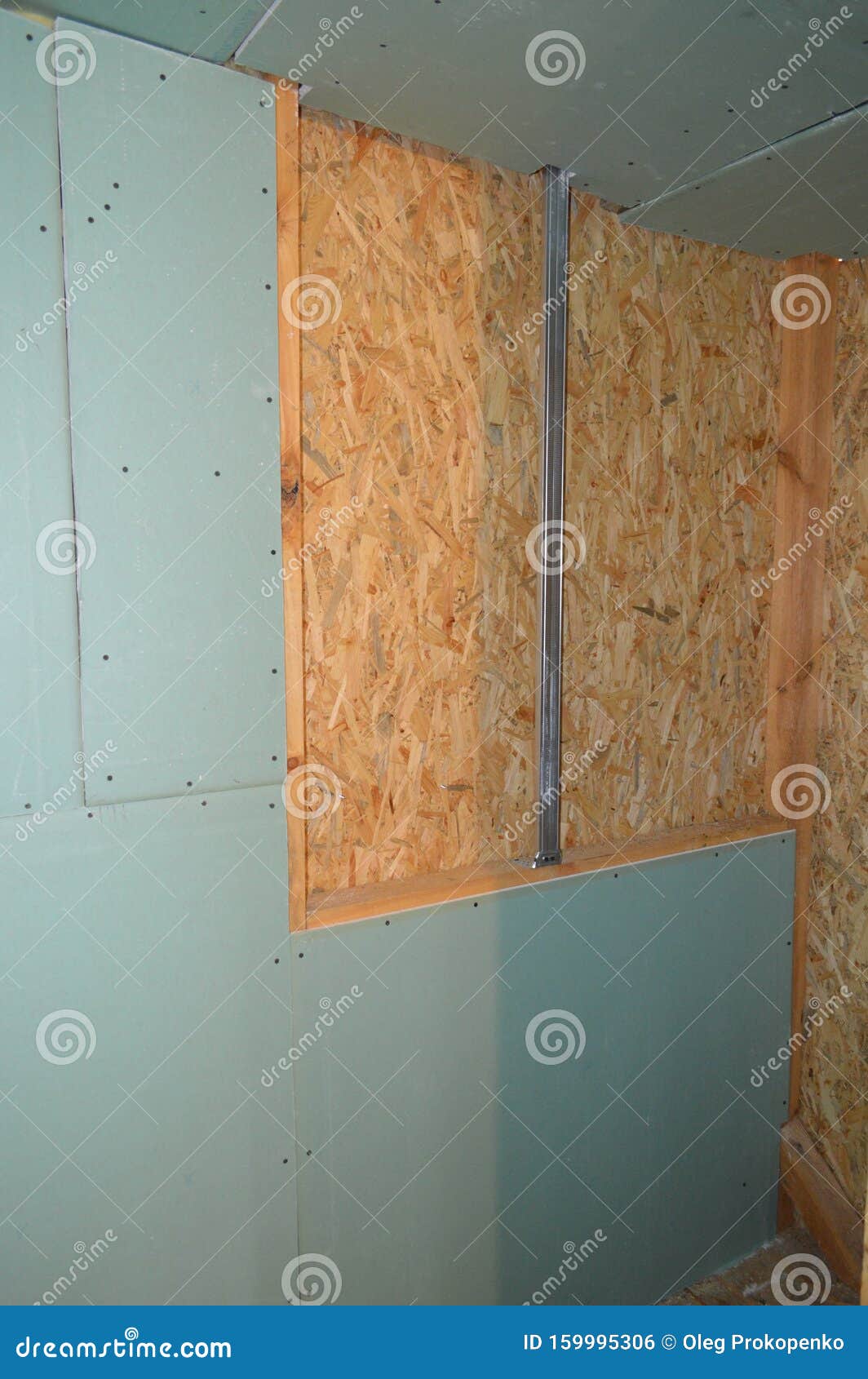 Installation of a Suspended Structure for Drywall Stock Photo - Image ...