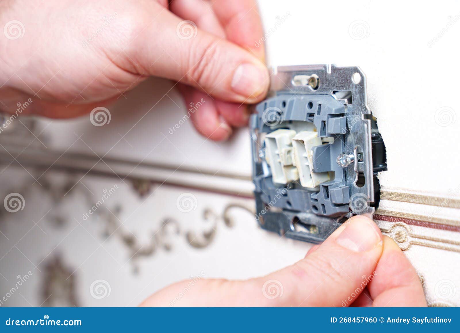 Installation of a Switch. Repair of Electrical Appliances and Wiring ...