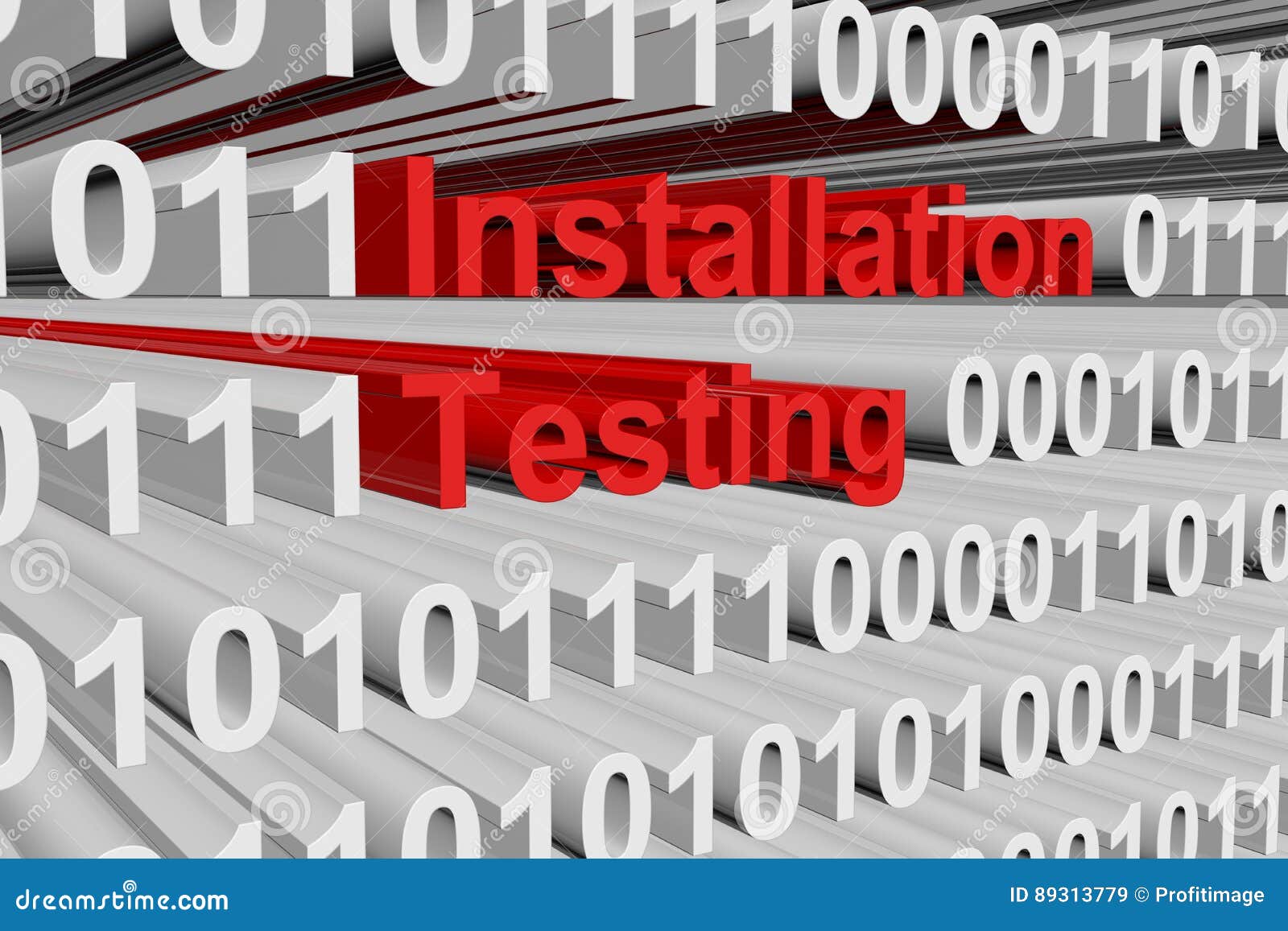 Installation testing stock illustration. Illustration of binary - 89313779
