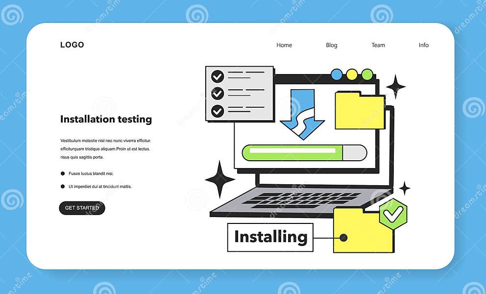 Installation Testing Technique Web Banner or Landing Page. Software ...