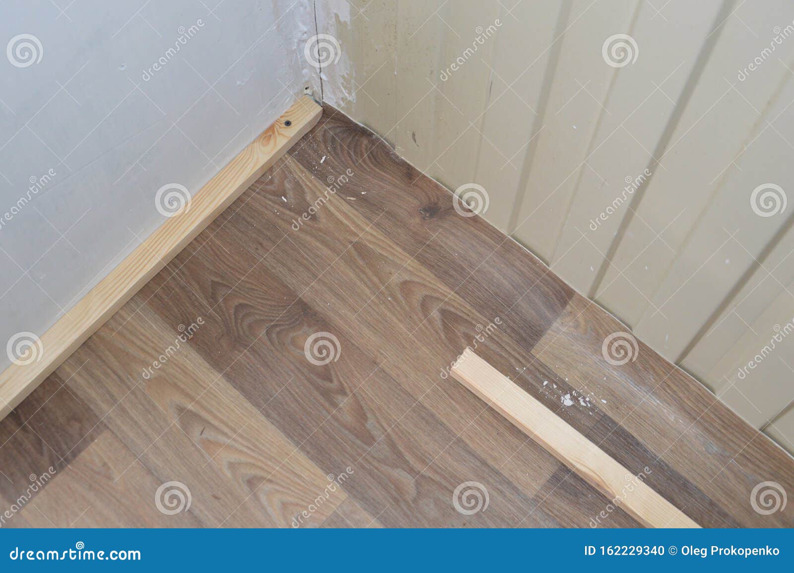 Installation of Thresholds and Baseboards in the Interior of a ...