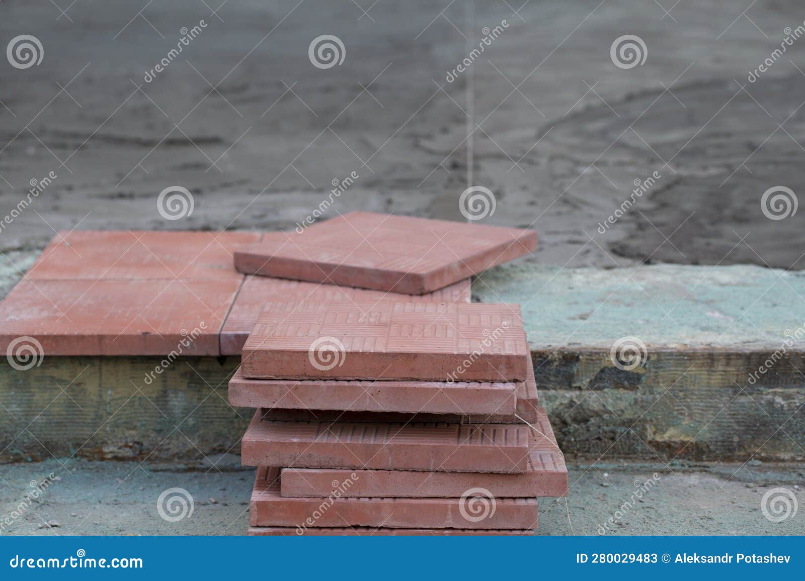 Installation of Tiles for Pedestrian Paths. Improvement of the City ...