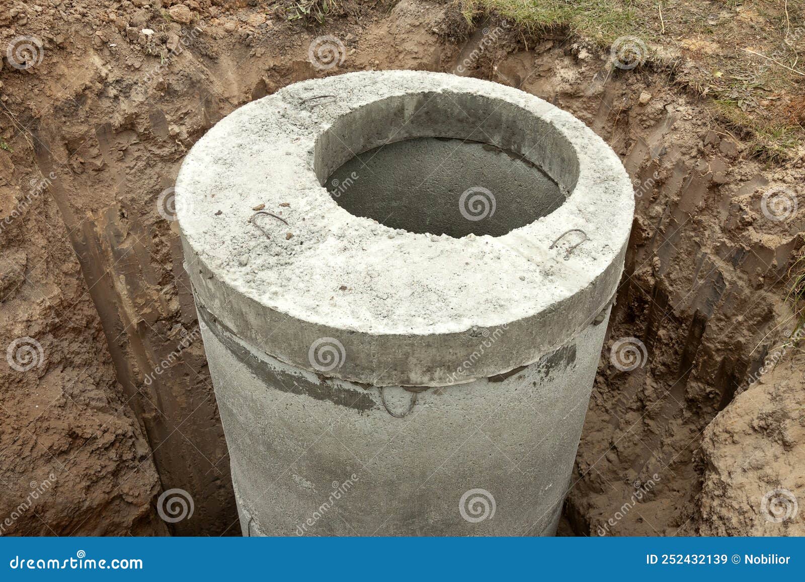 Installation of Underground Tank for Sewage System Stock Image - Image ...