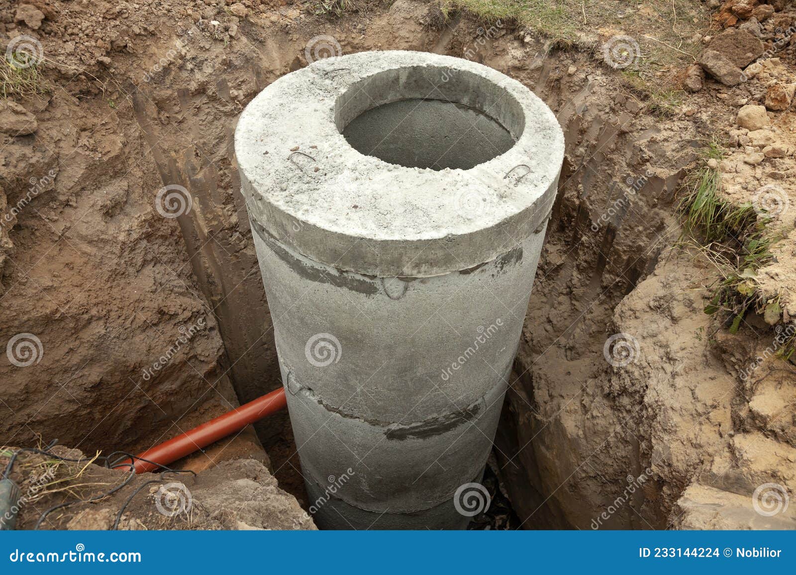 Installation of Underground Tank for Sewage Stock Photo - Image of ...