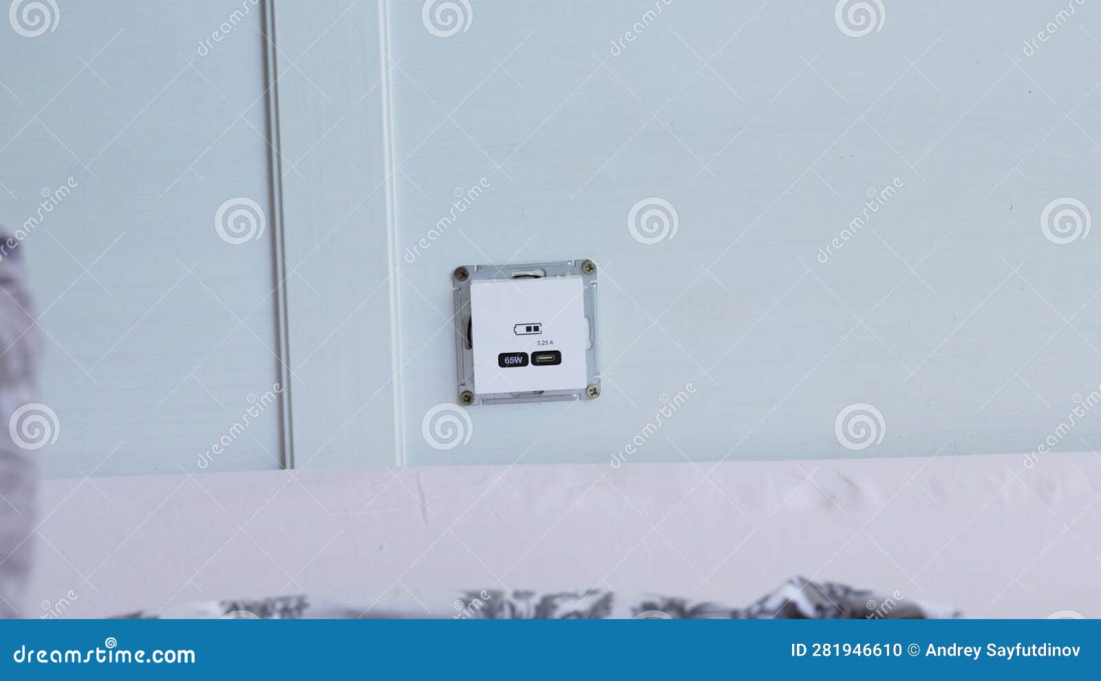 Installation of a USB Type-C Socket at the Head of the Bed for Charging ...