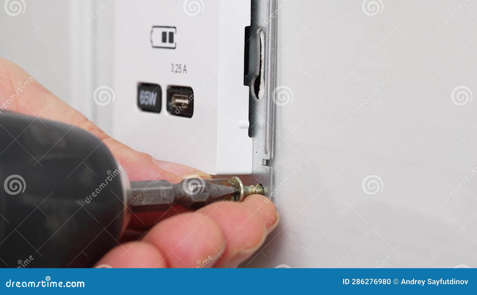 Installation of a USB Type-C Socket at the Head of the Bed for Charging ...