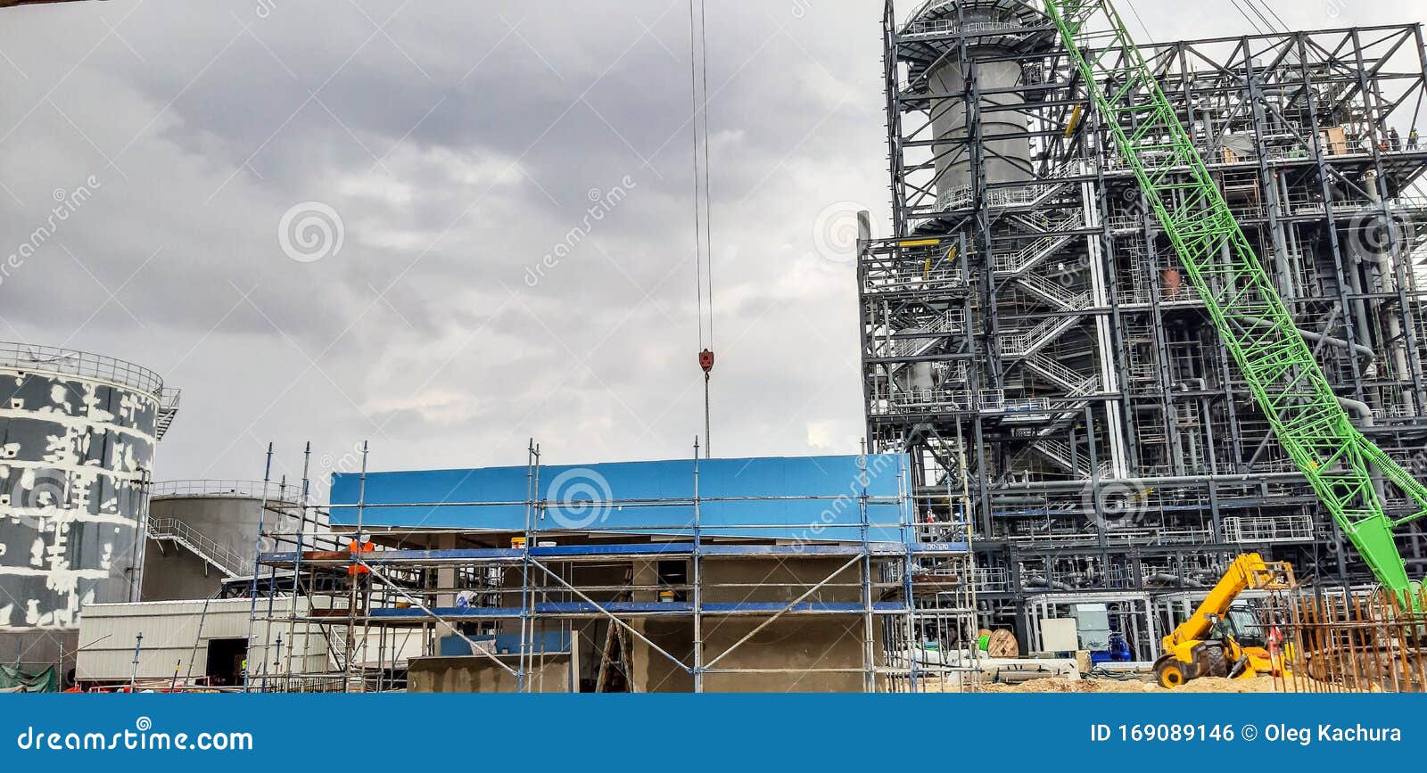 Installation Using A Concrete Structure Crane. View From Below. The ...