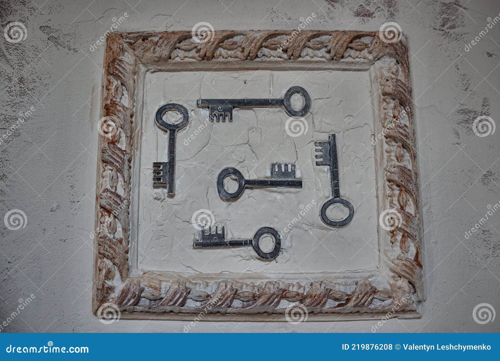 Installation on the Wall in the Form of a Painting with Several Old ...