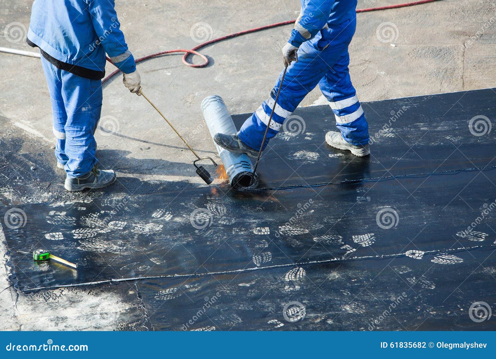 Installation of Waterproofing Stock Photo - Image of protection ...