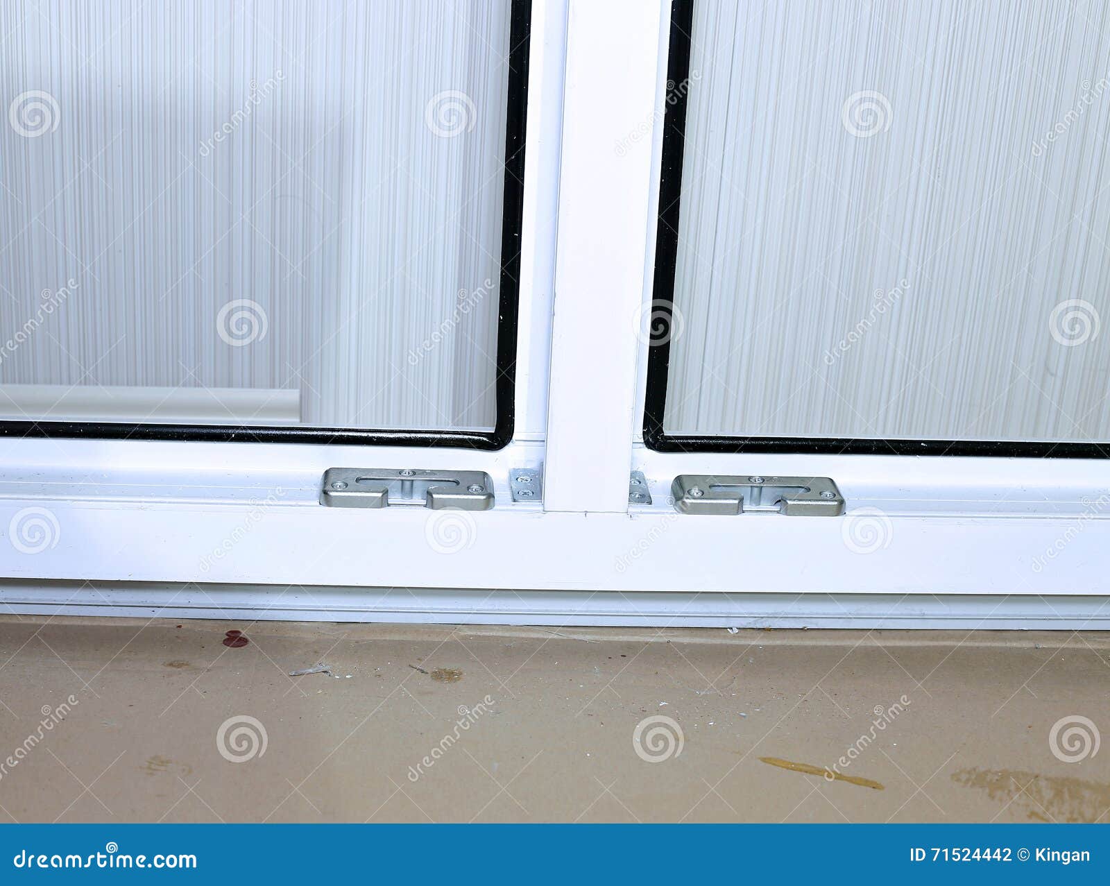 Installation of White Plastic Window Stock Photo - Image of ...