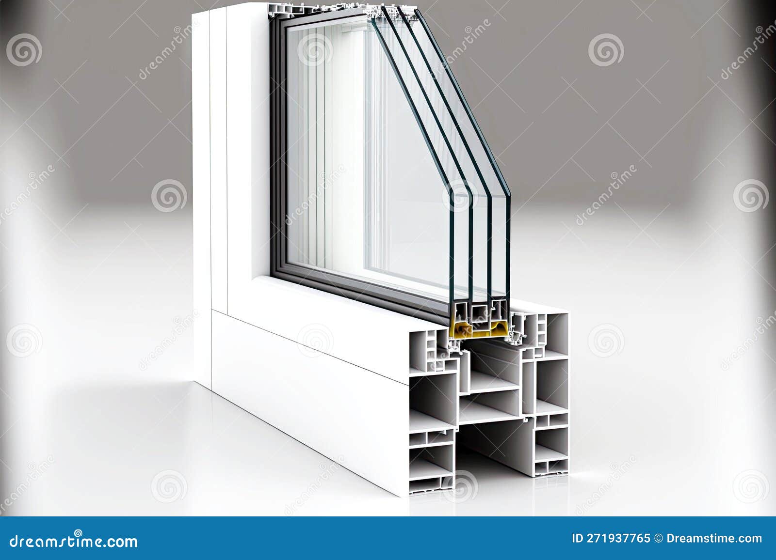 Installation of White Standard Plastic Windows Profile with Triple ...