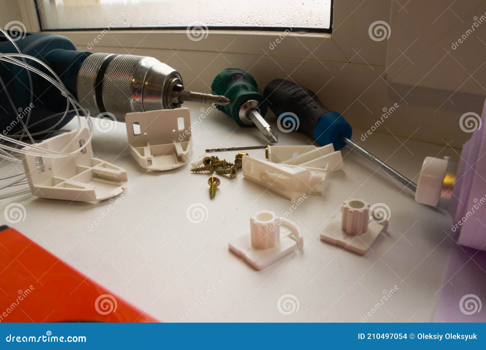 Installation of a Window Roller with a Holder. Installation Tool ...