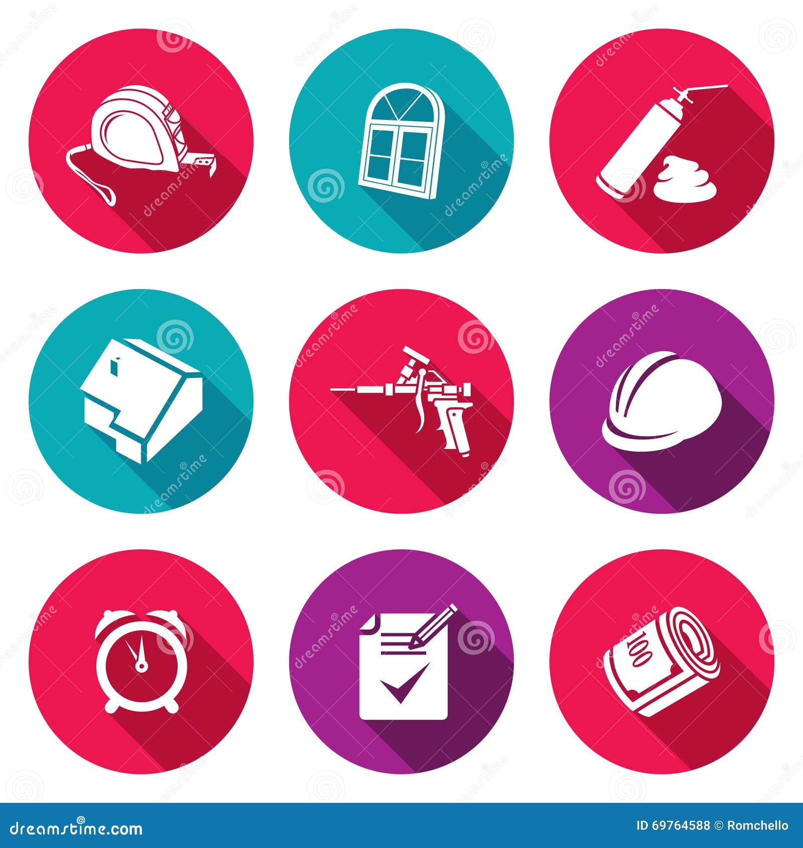 Installation Windows Icons Set. Vector Illustration. Stock Vector ...