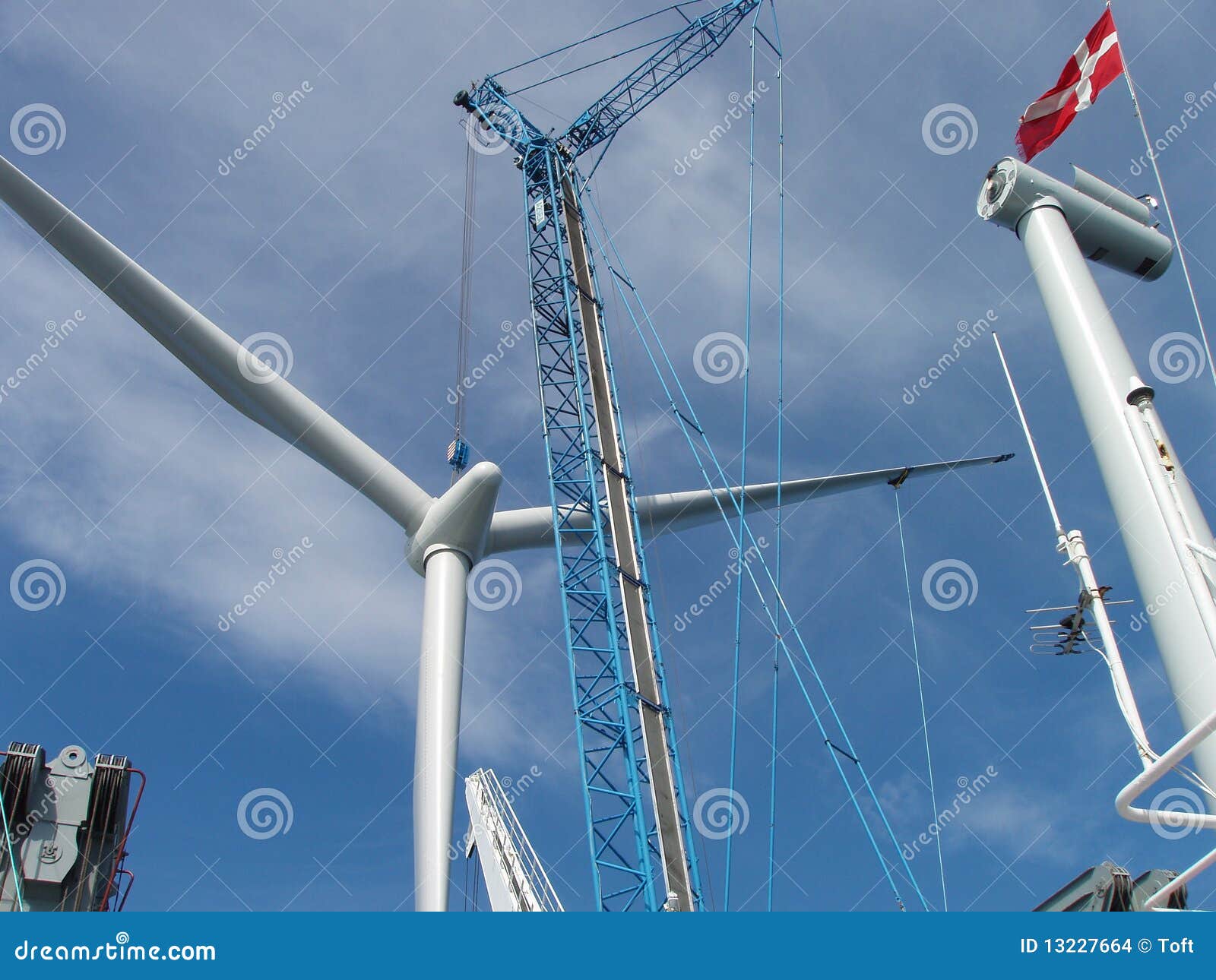 Installation of WTG stock photo. Image of weather, wind - 13227664