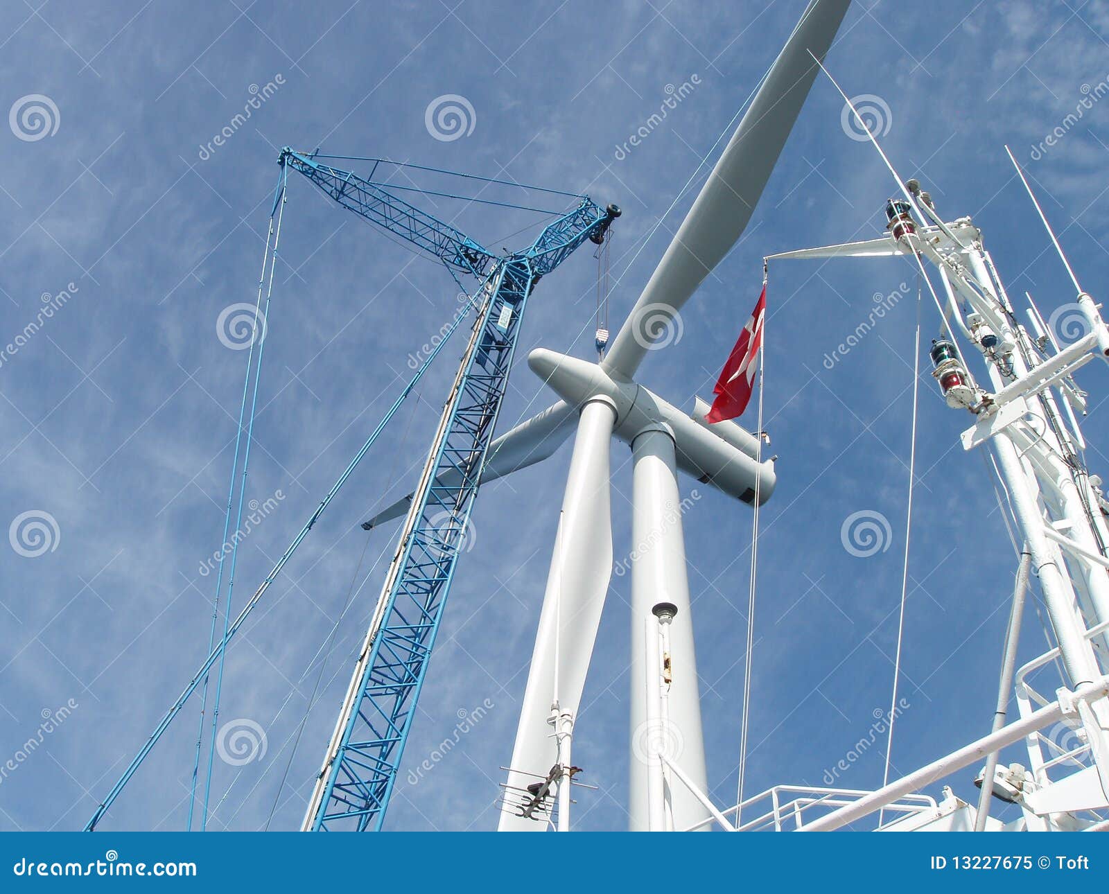 Installation of WTG stock image. Image of crane, siemens - 13227675