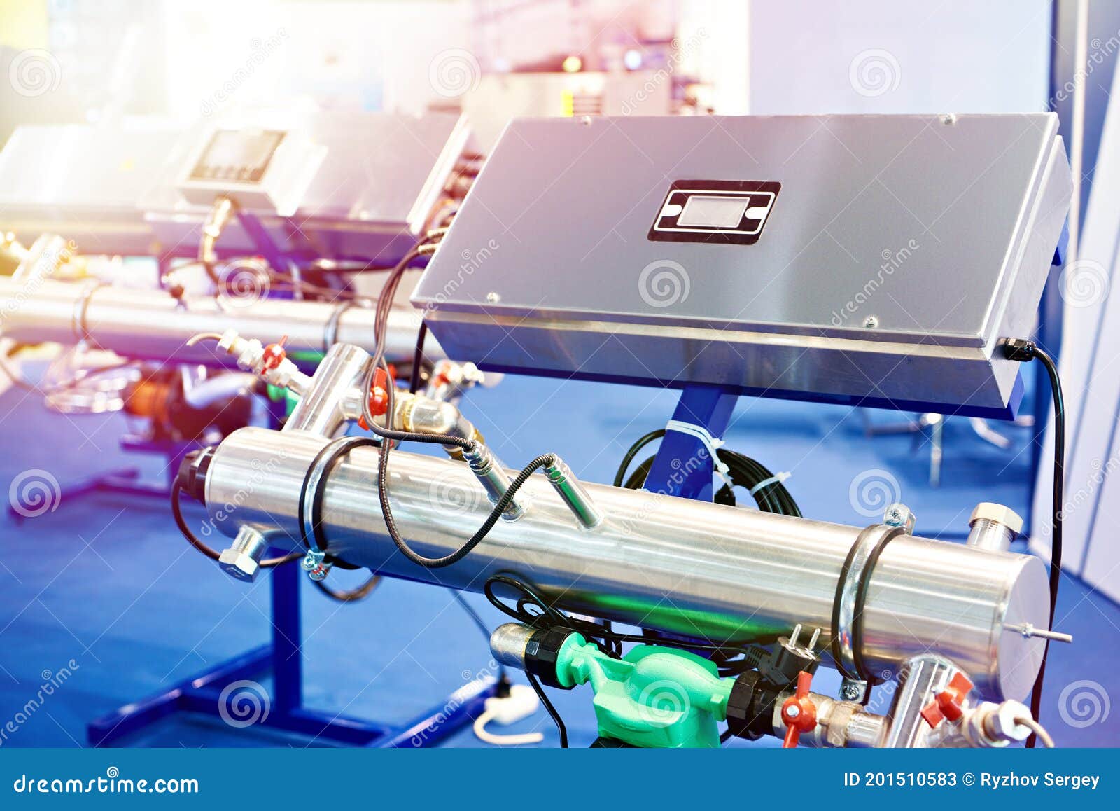 Installations for Disinfection of Water with Ultraviolet Stock Image ...