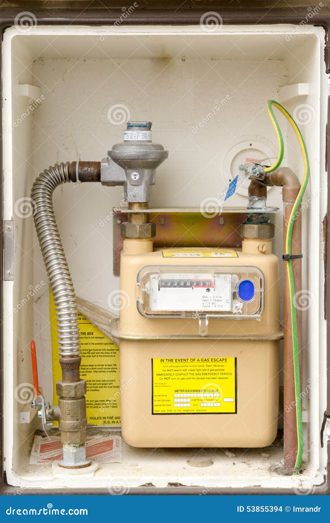 Installazione Del Contatore Del Gas Fotografia Stock - Immagine di ...