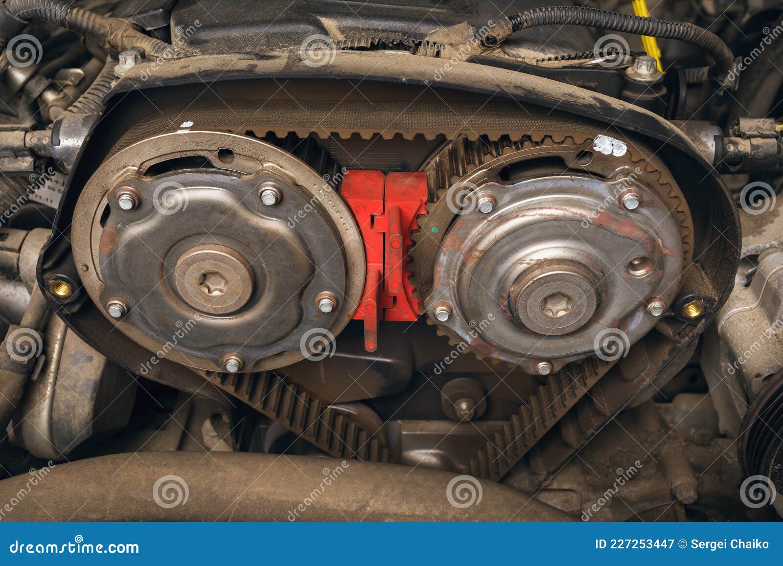 Installed Clips on the Camshafts before Replacing the Timing Belt Stock ...