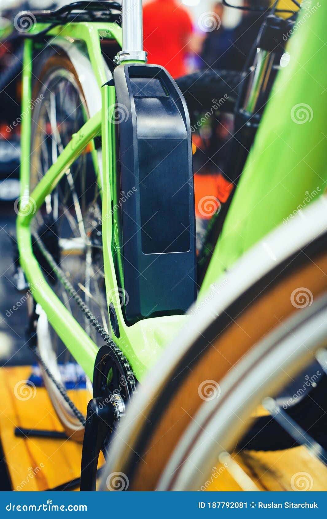 Installed Electric Bicycle Battery Stock Image - Image of hybrid, biker ...