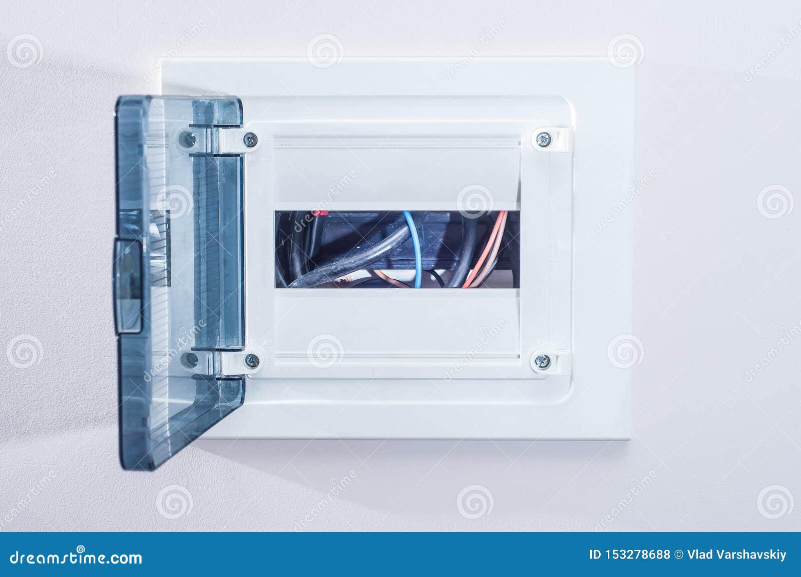 Installed an Empty Electrical Panel Harvested for a Specific Task Stock ...