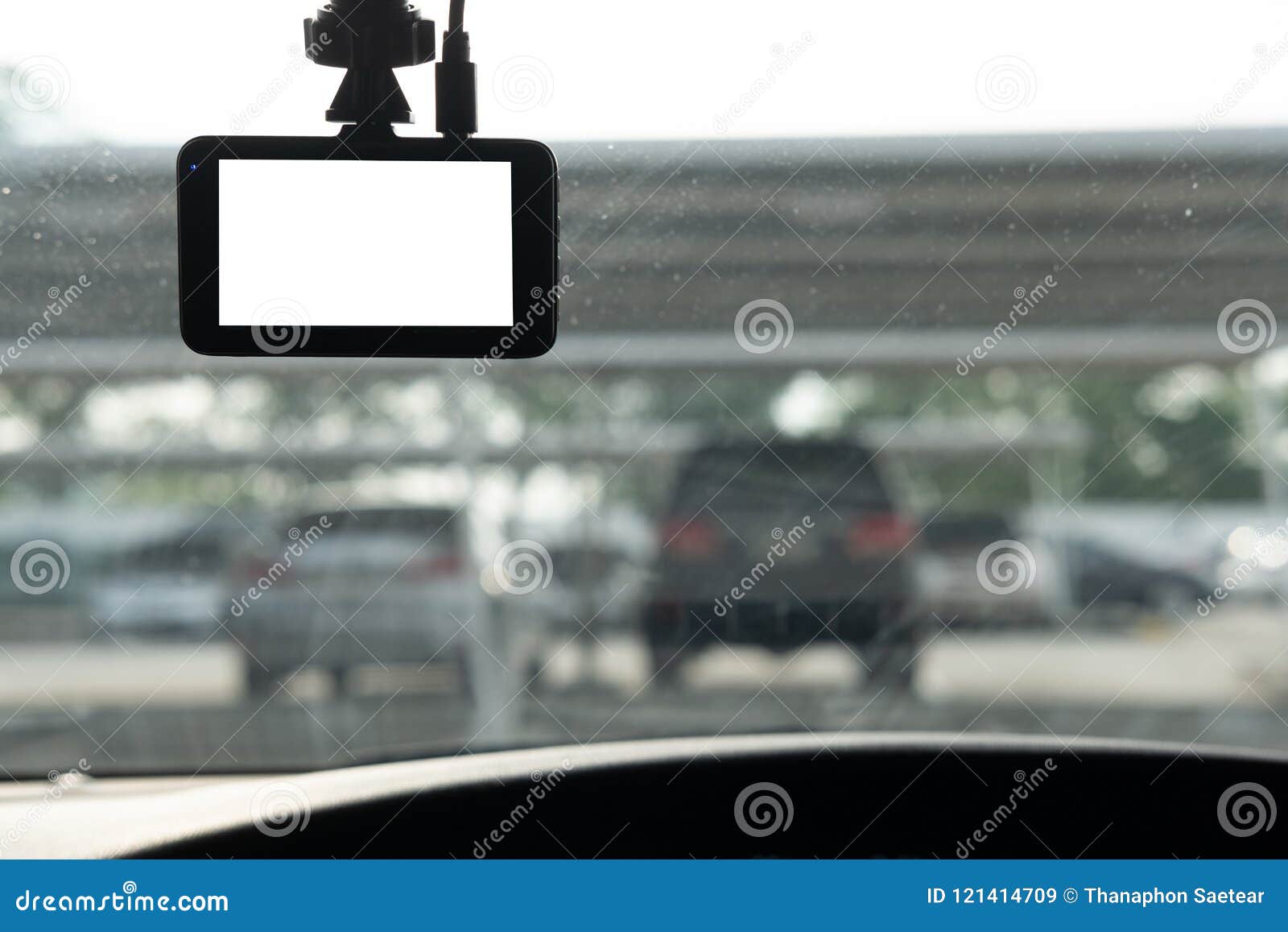 Installed Front Camera at Windshield for Safety. Stock Image - Image of ...