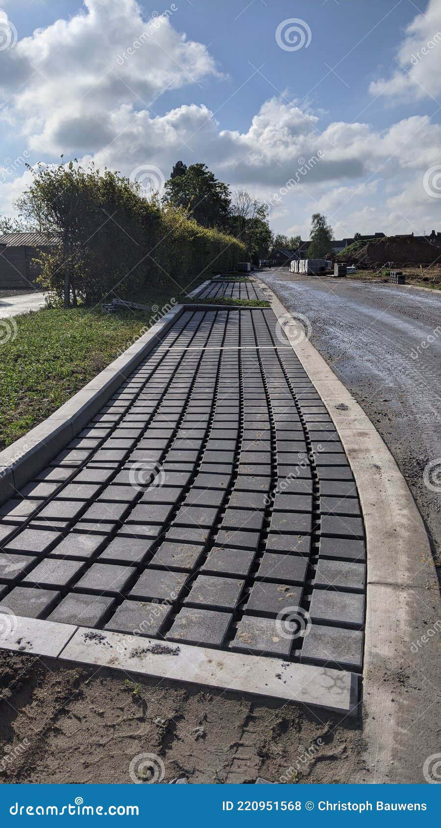 Grass Between The Concrete Slab Royalty-Free Stock Photography ...