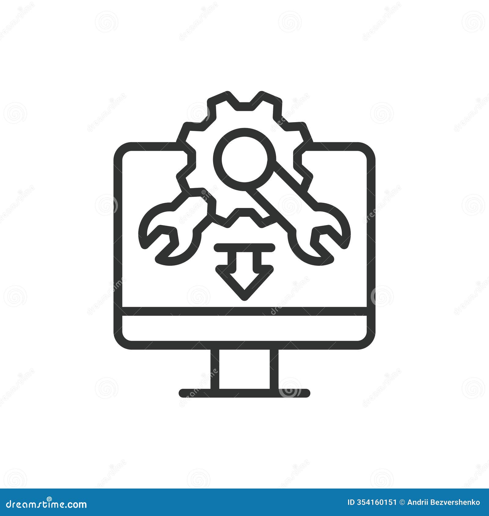 Installed Icon in Line Design. Installed, Setup, Application, Software, Program, Configuration ...