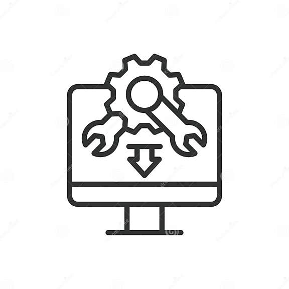 Installed Icon in Line Design. Installed, Setup, Application, Software ...