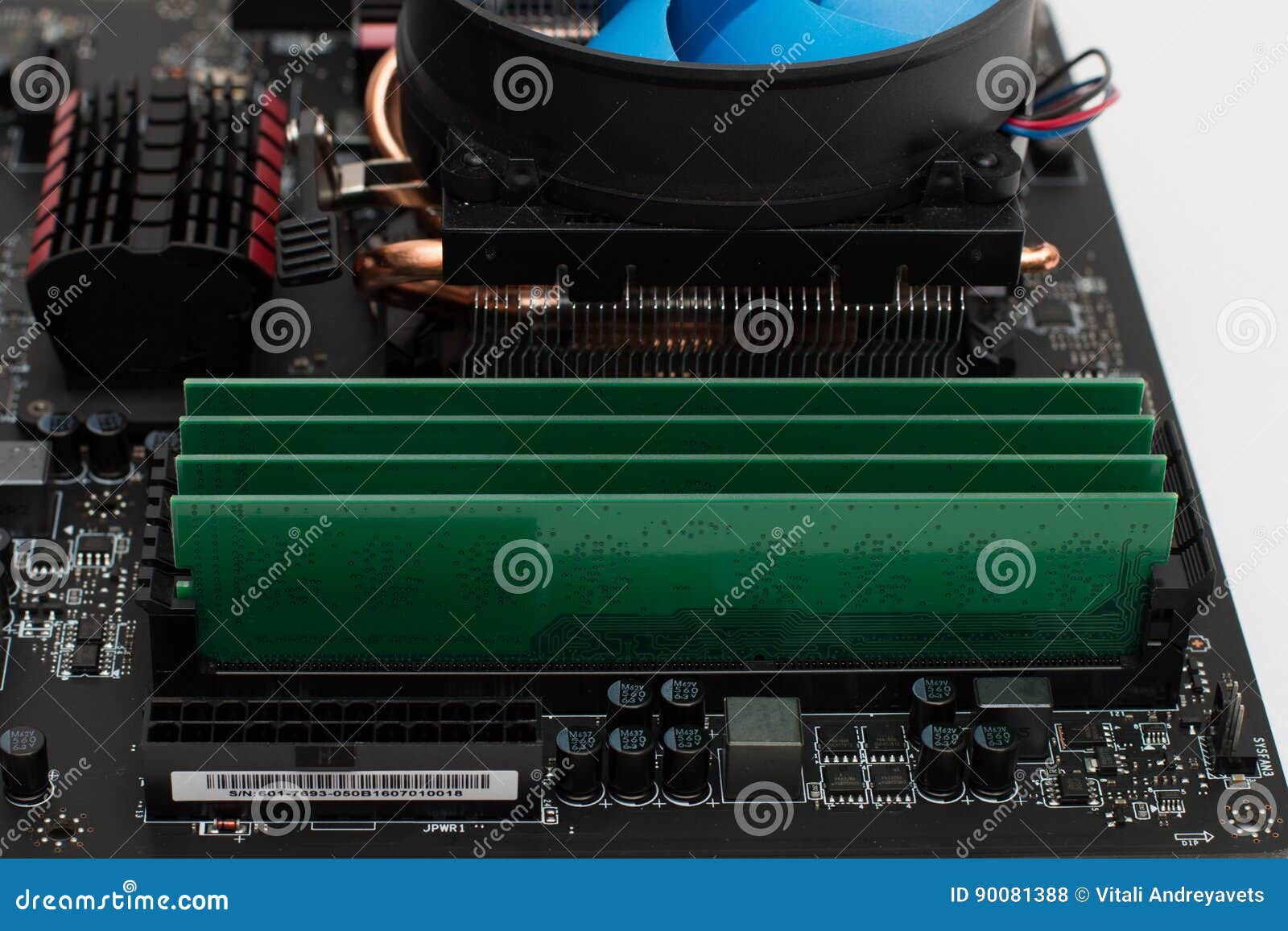 Installed RAM on the Motherboard Stock Photo - Image of integrated ...