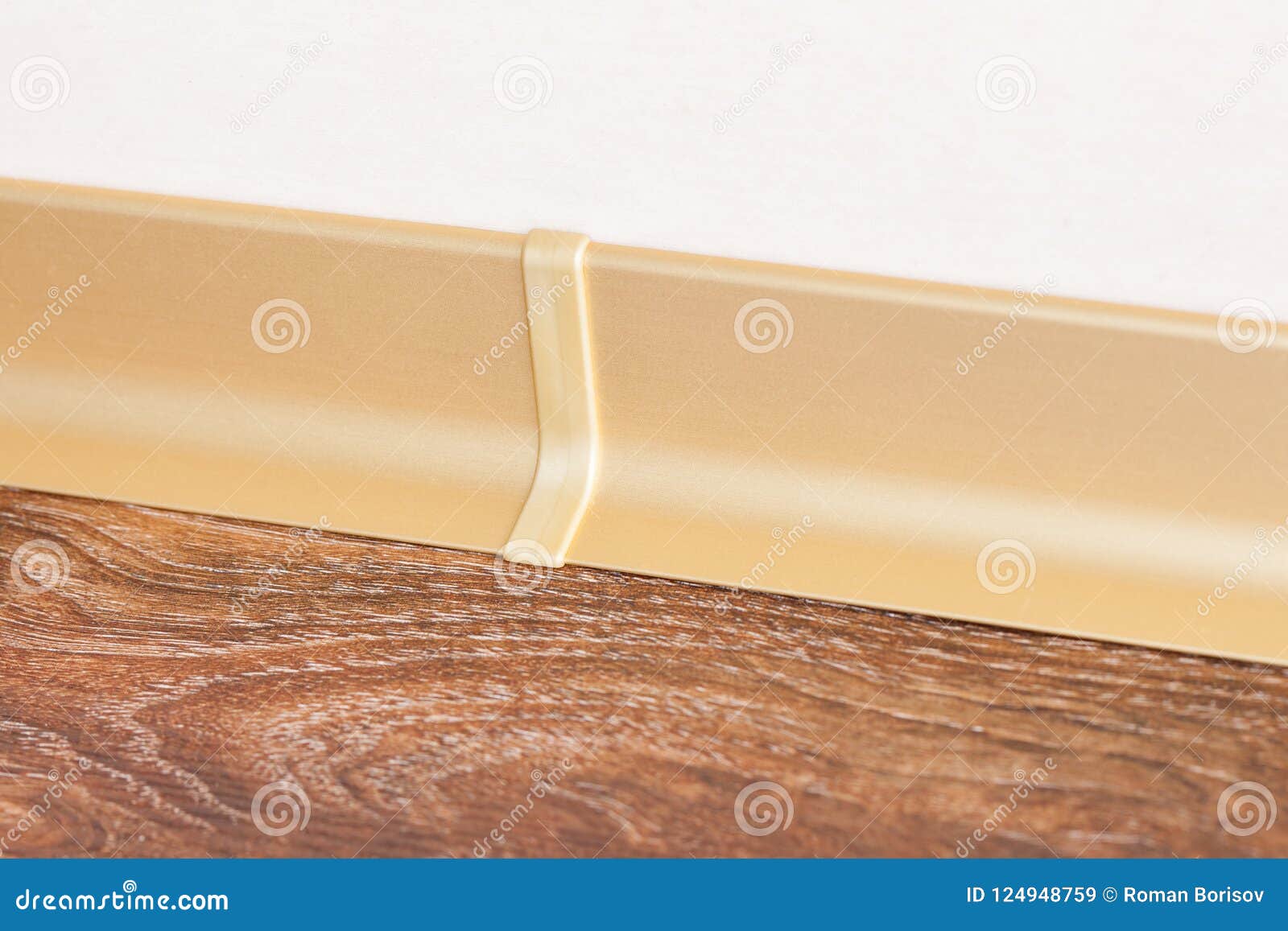 Installed Skirting on the Wall Stock Image - Image of freespace ...