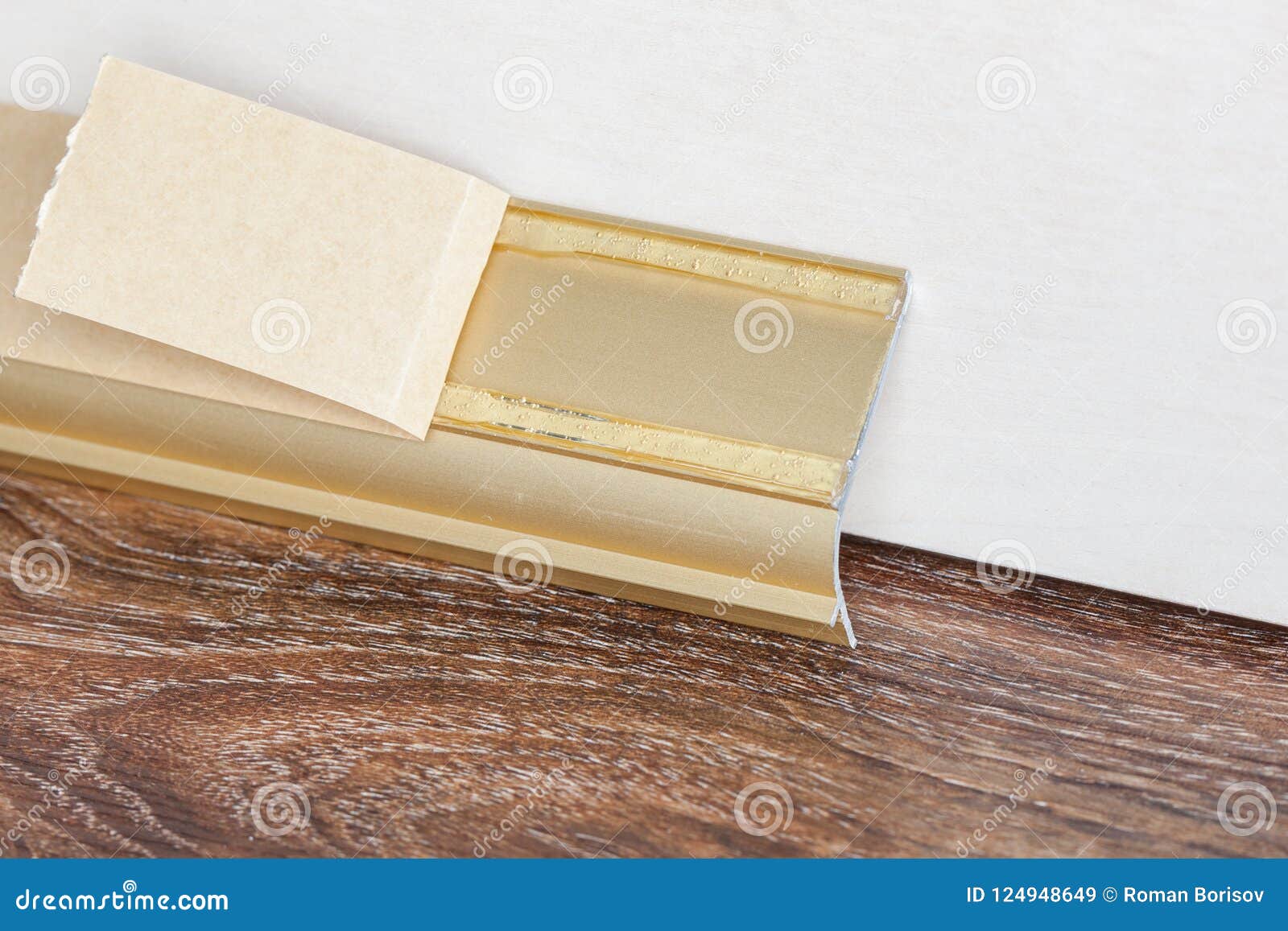 Installed Skirting on the Wall Stock Image - Image of freespace, light ...