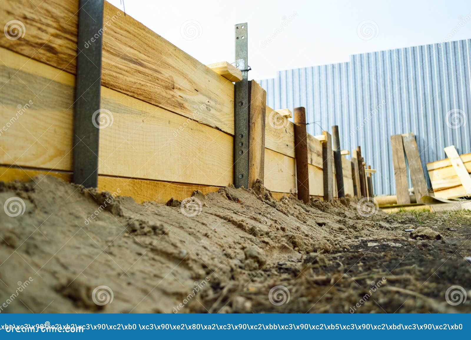 Installed Wooden Formwork For Foundation Royalty-Free Stock Photo ...