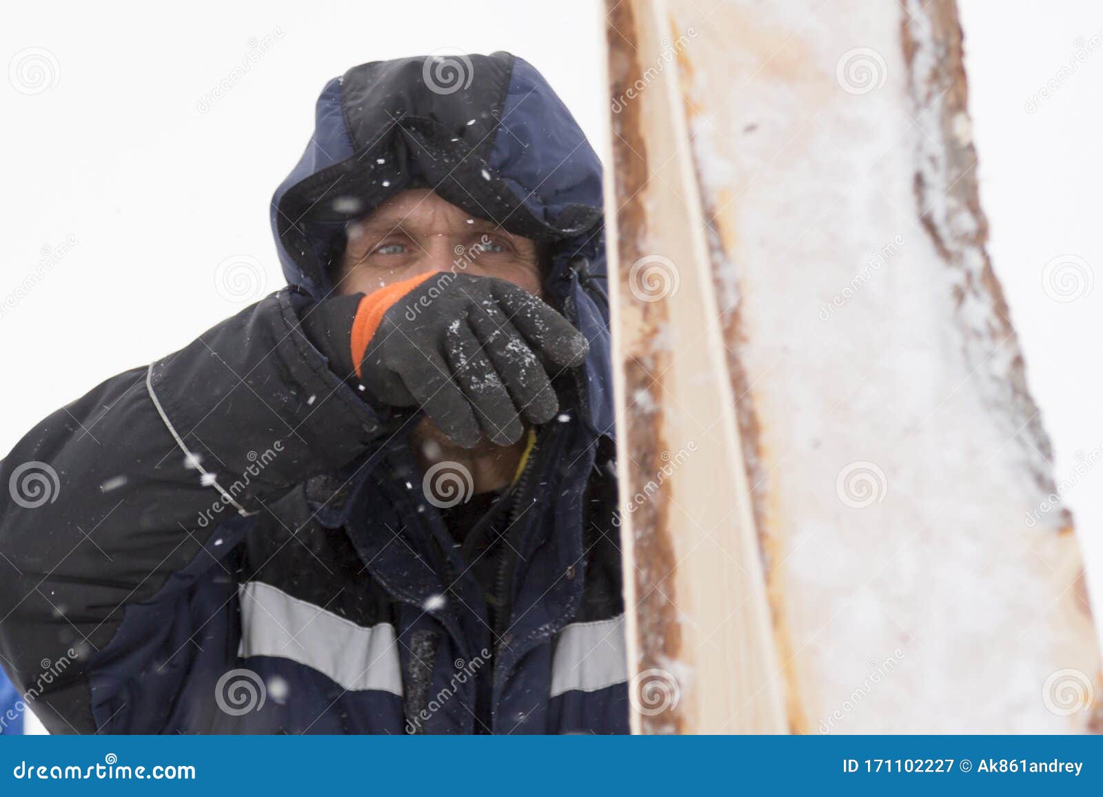Portrait of a Worker in Overalls at a Construction Site Stock Image ...