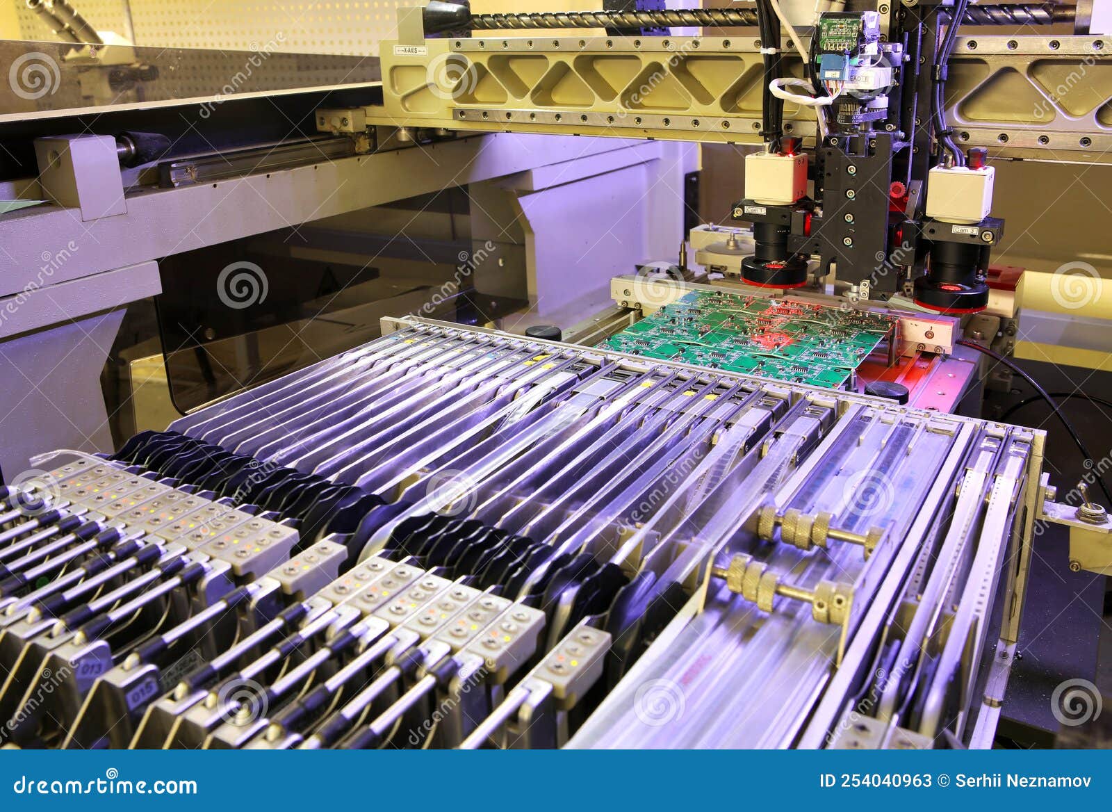 Installer of SMD Parts on Boards and Soldering Parts. Machine for ...