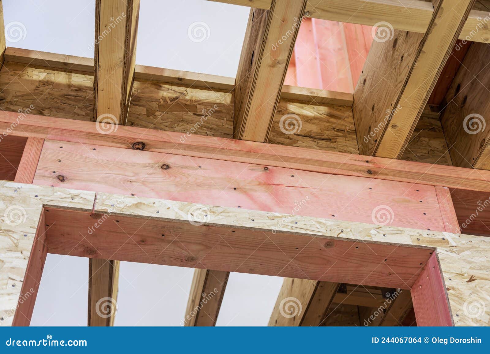Installing Attic Insulation Material and Roof Support Truss System ...
