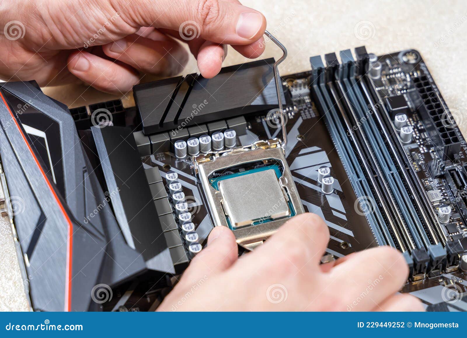 Installing a Blank Central Processor on a Motherboard. the Blank CPU is ...