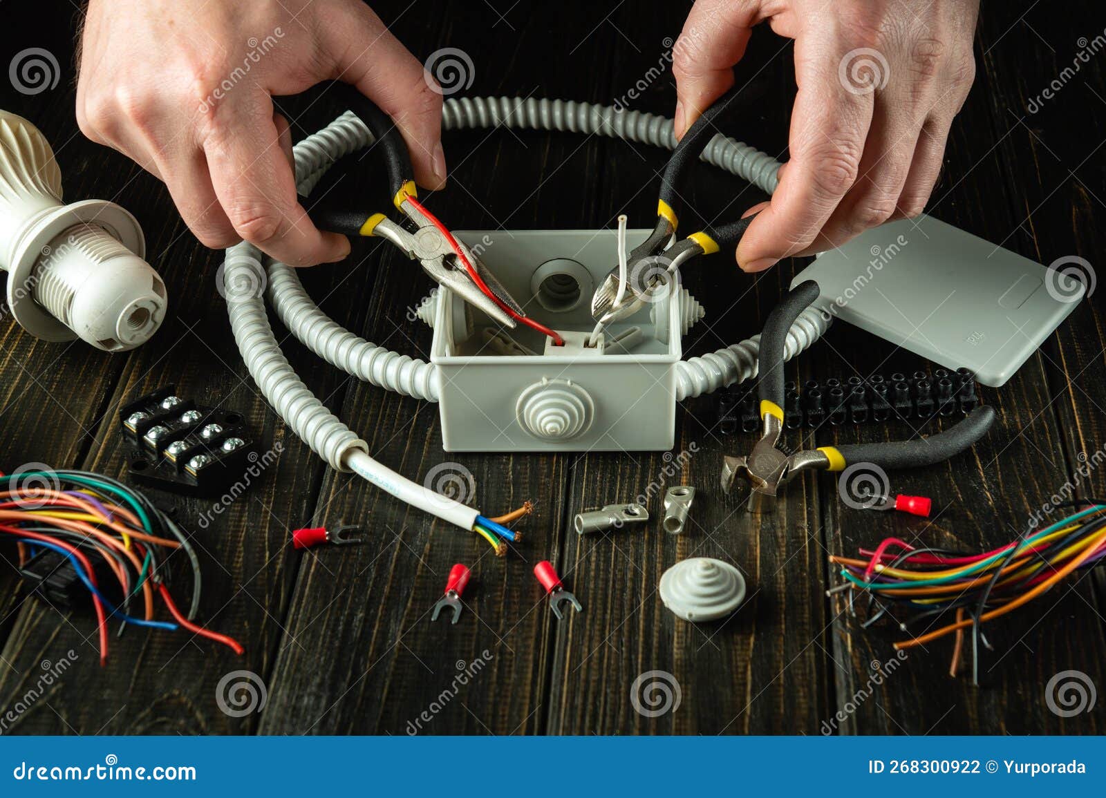 Installing a Cable or Wire To Grey Junction Box. Master Electrician ...