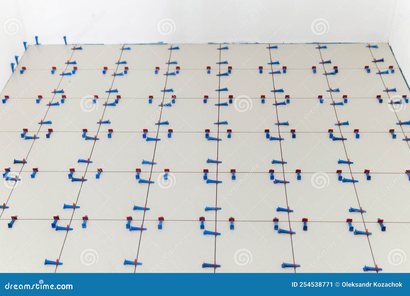 Installing Ceramic Floor Tile in New Construction Work by Tile Glue for ...