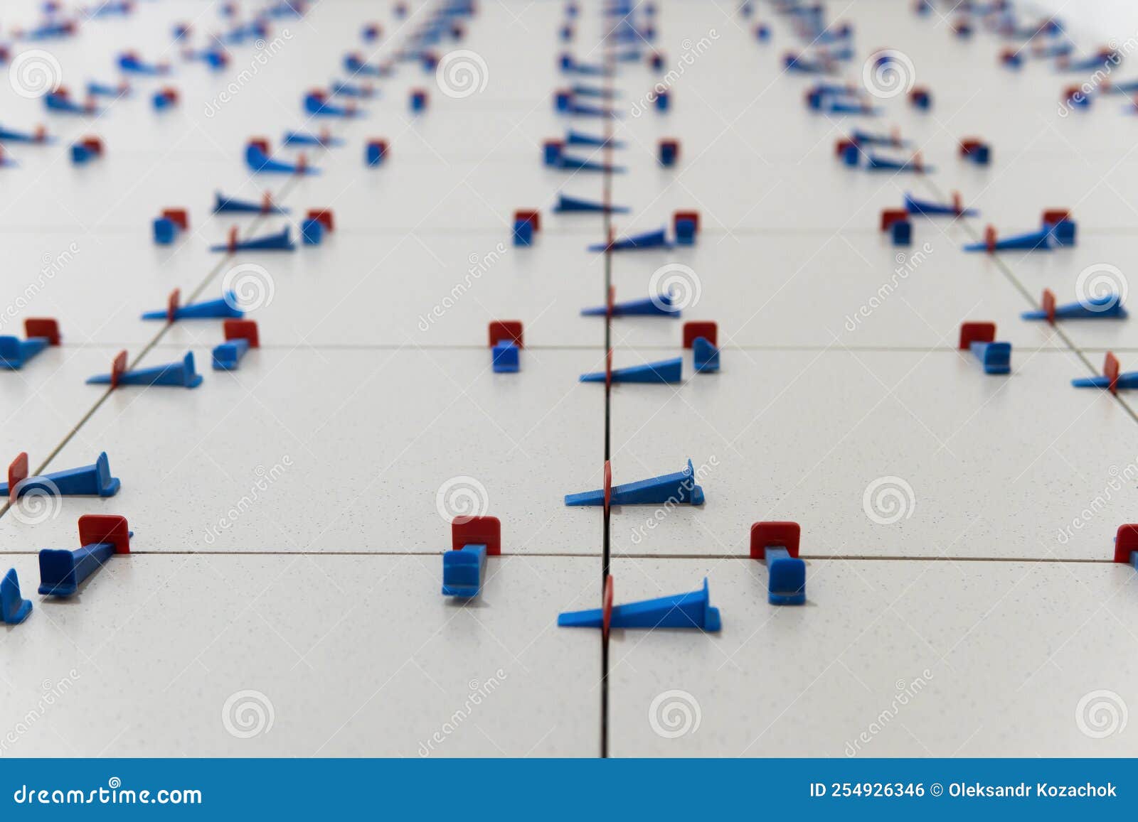 Installing Ceramic Floor Tile in New Construction Work by Tile Glue for ...