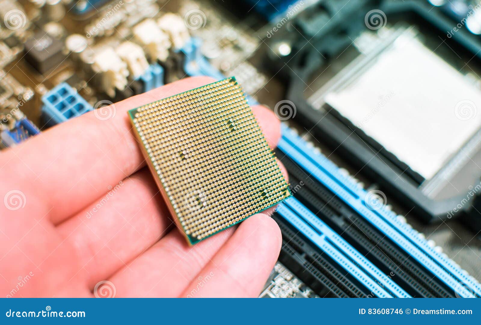 Installing the CPU into the Motherboard Stock Photo - Image of digital ...