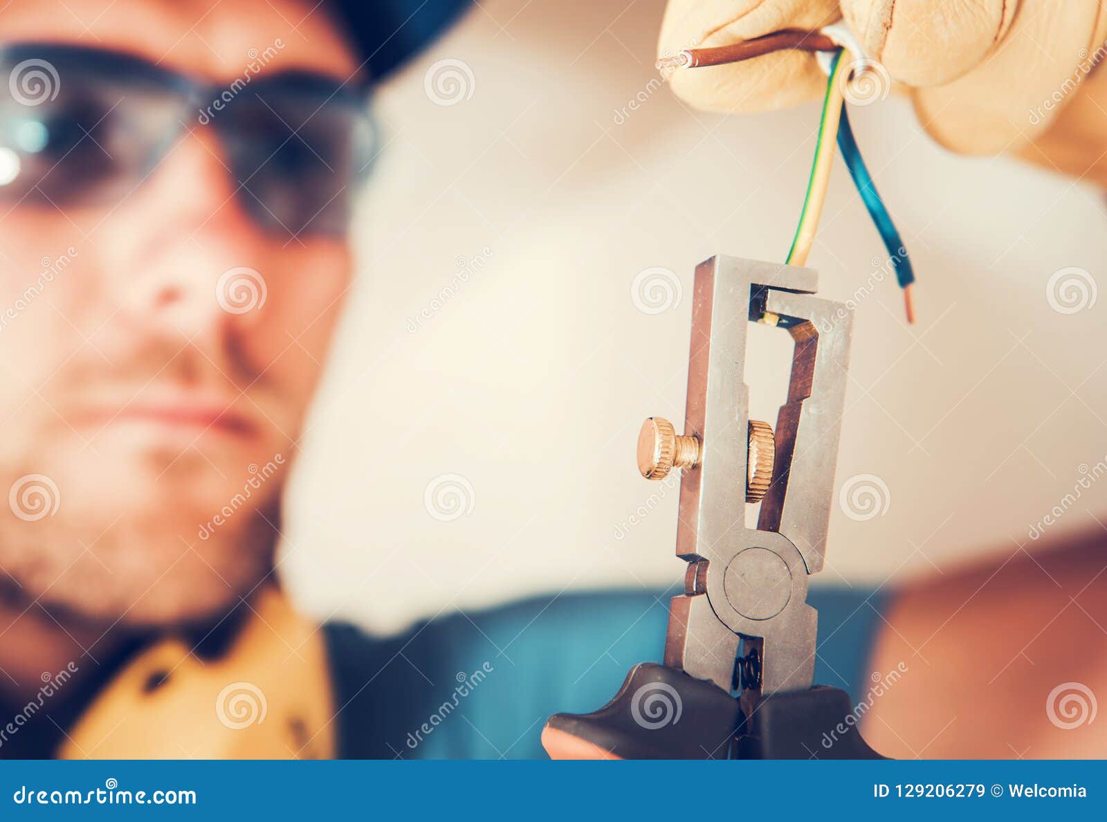 Installing Electrical Point Stock Image - Image of apartment, labor ...