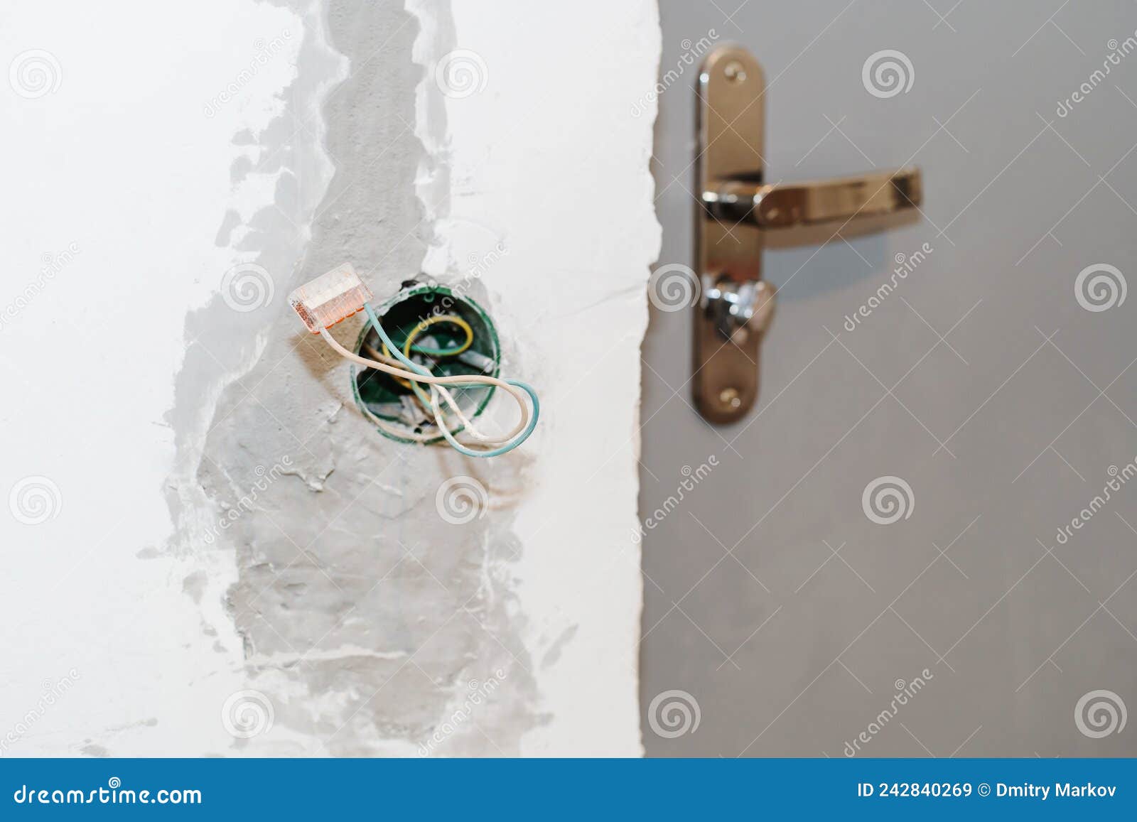 Installing an Electricity Switch in the Hallway. Apartment Renovation ...