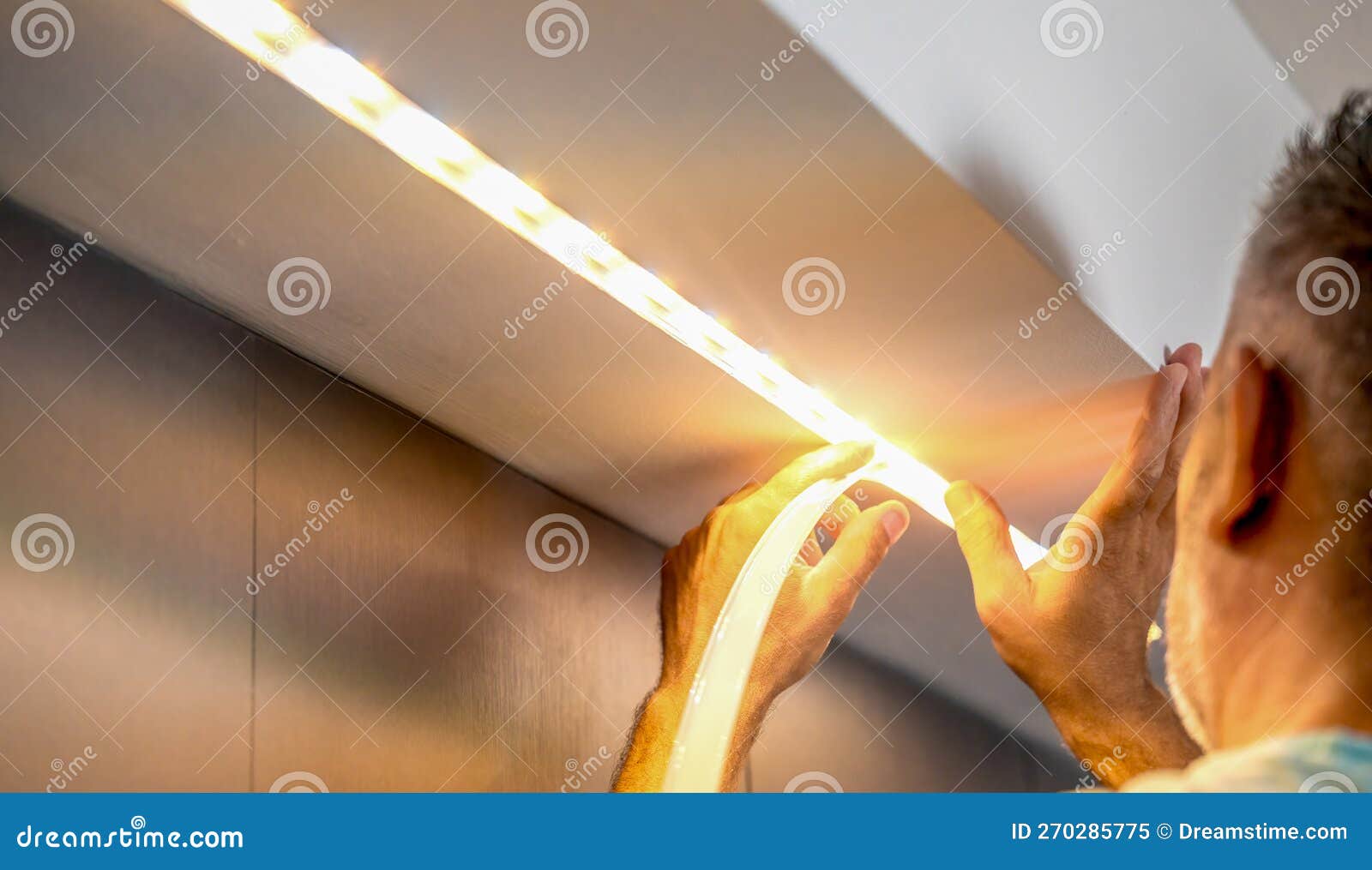 Installing Led Strip for Lighting Correctly on the Surface of the ...