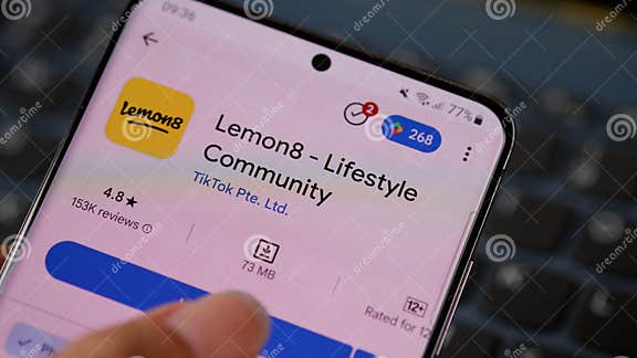 Installing Lemon8 Application on a Smartphone. Editorial Photo - Illustration of indonesia ...